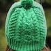 Caiseal Aran Fisherman Hat Kelly Green Wool Size Adult Small - Etsy
