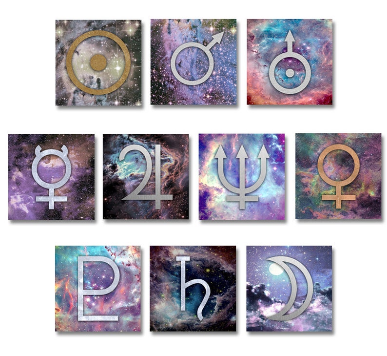 Alchemy Planet Symbols Printable Art Set. Planetary Symbols | Etsy