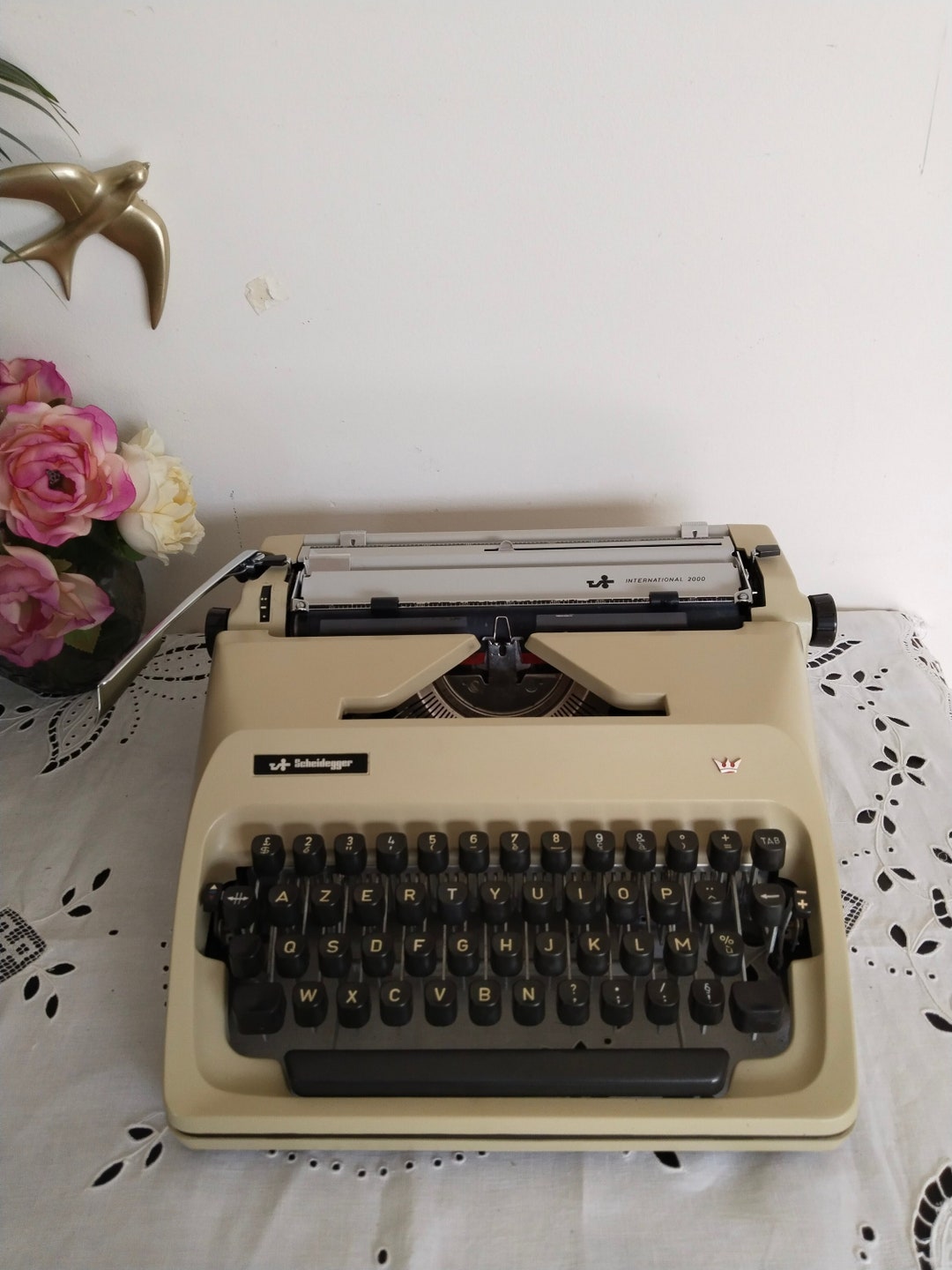 Scheidegger Portable Typewriter, Functional, New Ribbon, - Etsy