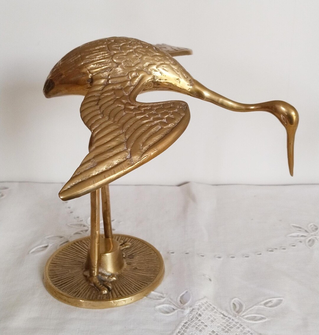 Gilded Brass Bird, Crane, Heron, Ibis, Antique French - Etsy
