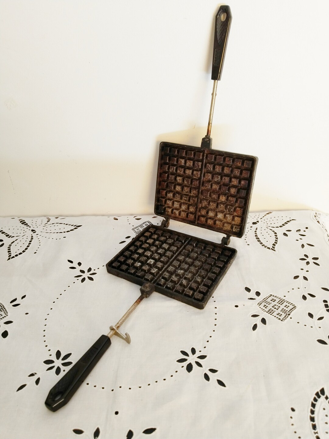 Vintage French Double Waffle Iron / Toaster / Croque Monsieur by SEFAMA ...
