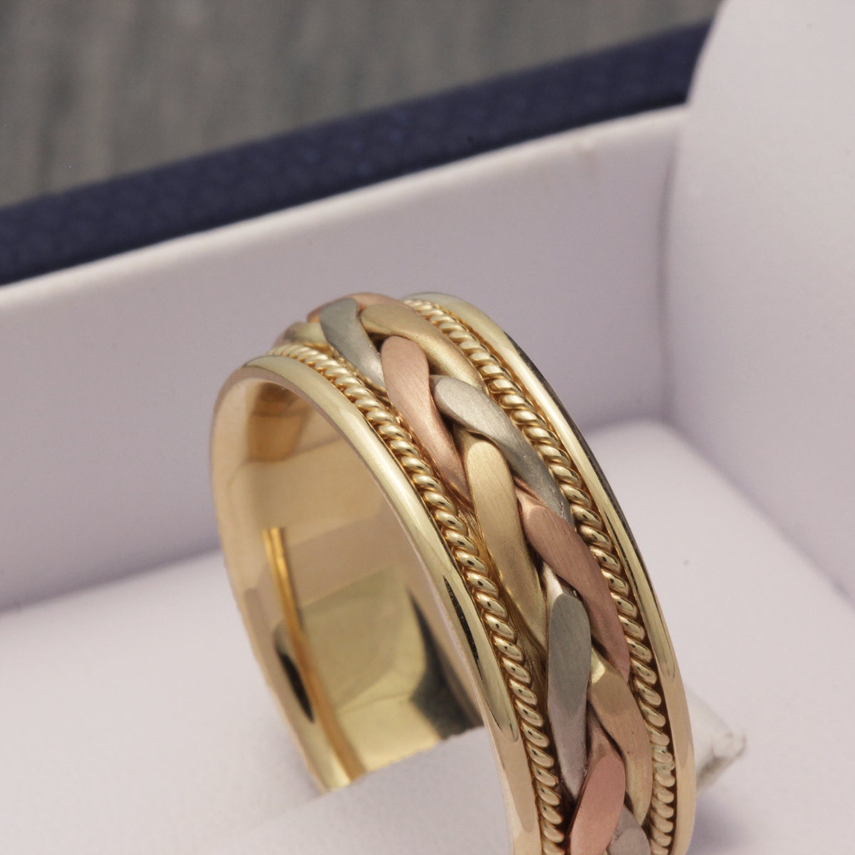 Unique Designer Tri-color Gold Hand-braided Woven Rope - Etsy UK