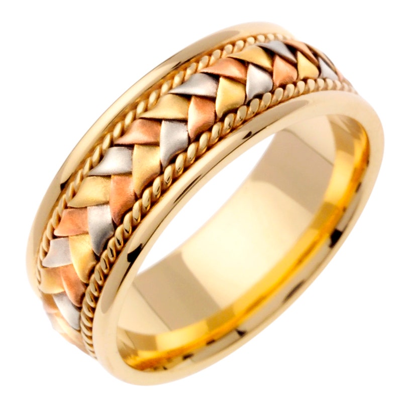 Tri Woven Band Rings - Etsy