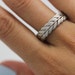 Hand-braided Fern Style Concave Wedding Band, Floral Wedding Band ...