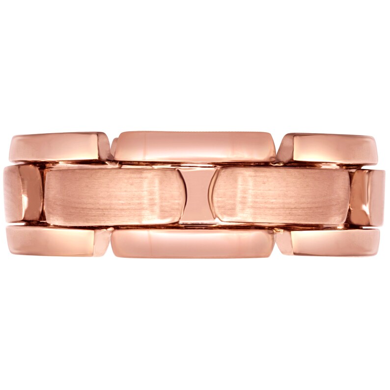 Unique Solid Rose Gold Brick Design, Hand Made, Brushed Finish Brick ...