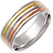 9mm Hand Braided Tri Color Wedding Band, Braided Band, Comfort Fit ...