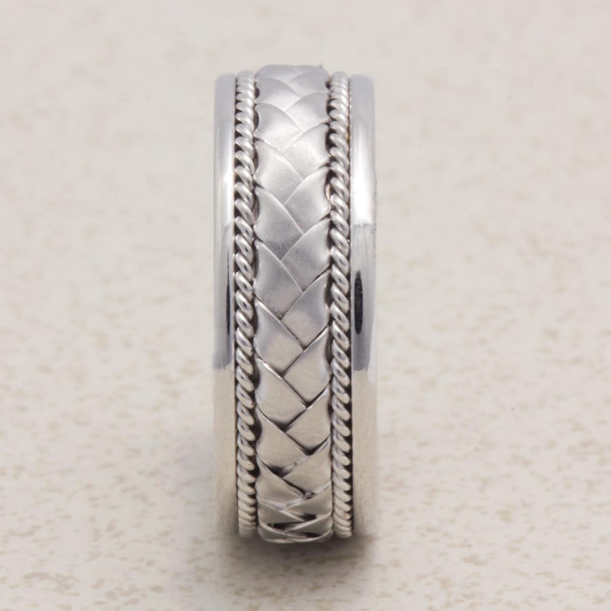 Hand Braided Wedding Ring Basket Weave Unique Wedding Band - Etsy