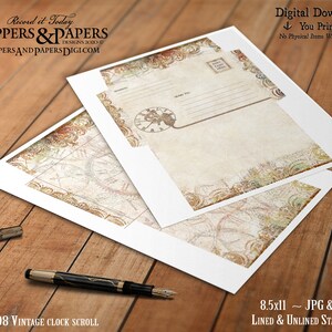 Printable Writing Paper, Printable Stationery Set, for Scrapbooking ...