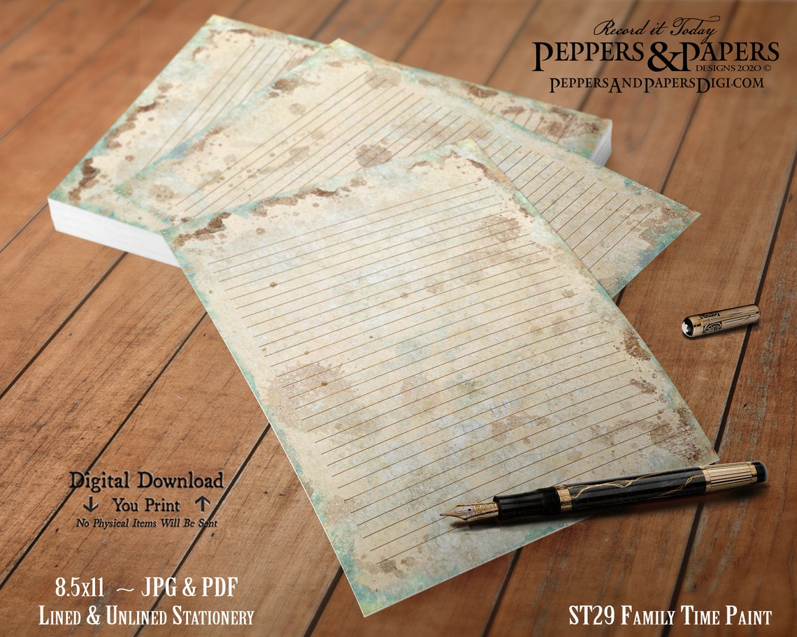 Printable Writing Paper Printable Stationery Set for | Etsy