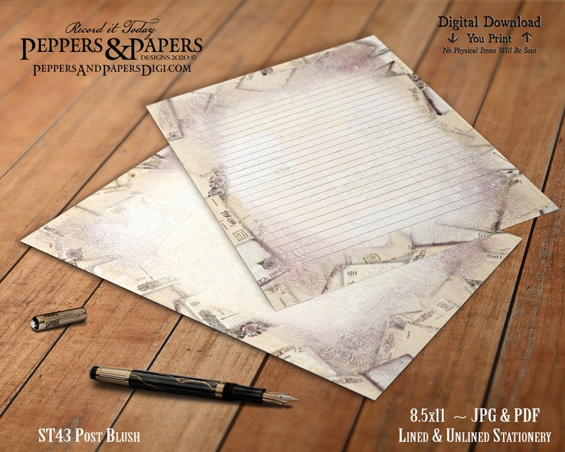 Printable Writing Paper Printable Stationery Set for - Etsy
