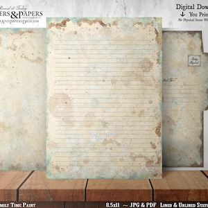 Printable Writing Paper, Printable Stationery Set, for Scrapbooking ...