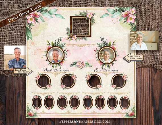 Family Tree 4 Generation Pedigree Chart for Ancestry Gifts - Etsy