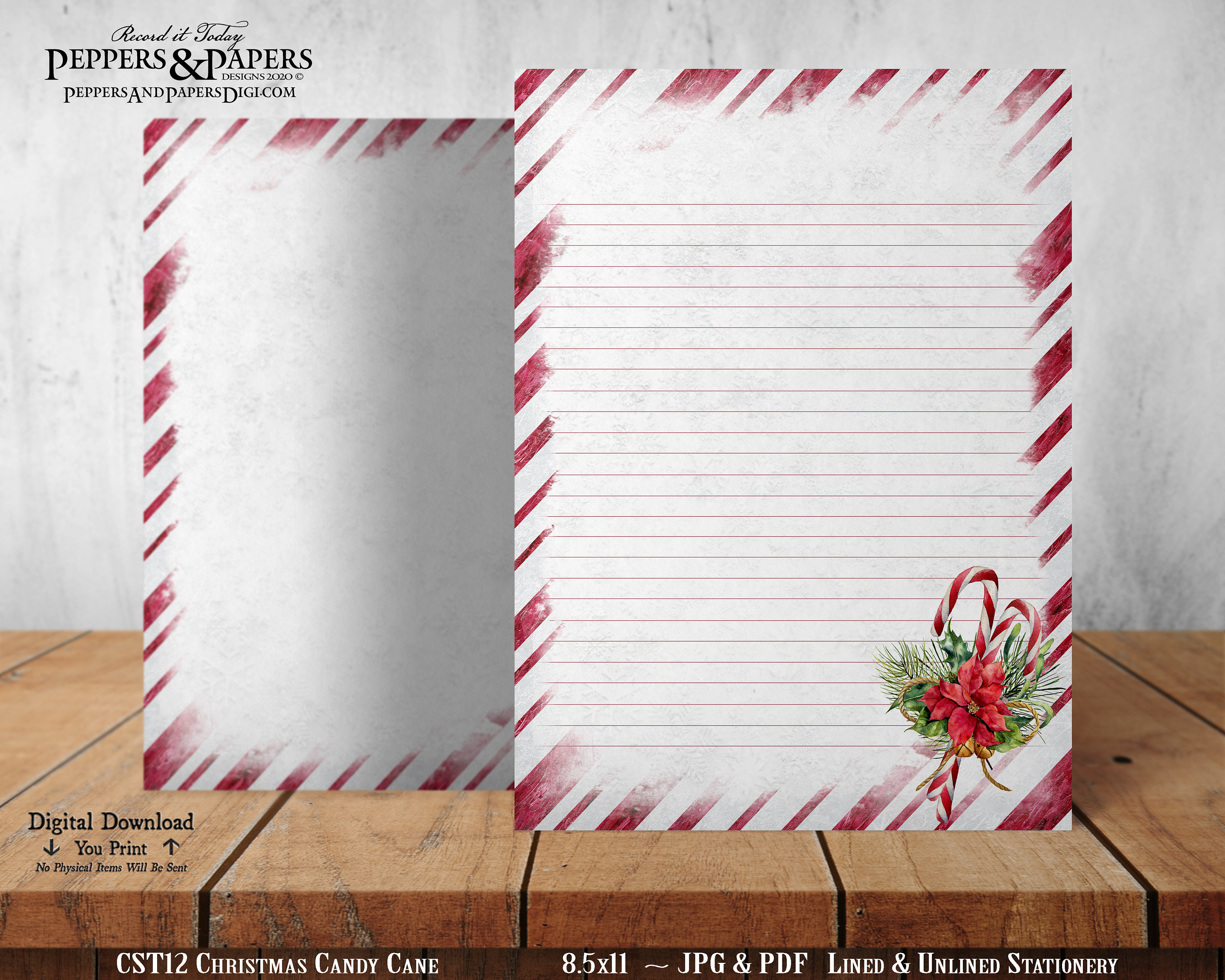 Christmas Writing Paper, Holiday Stationery Set, for Scrapbooking ...