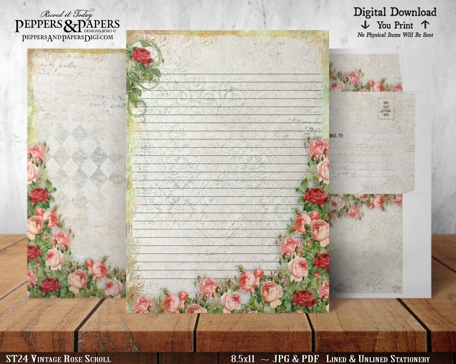 Printable Writing Paper Printable Stationery Set for | Etsy