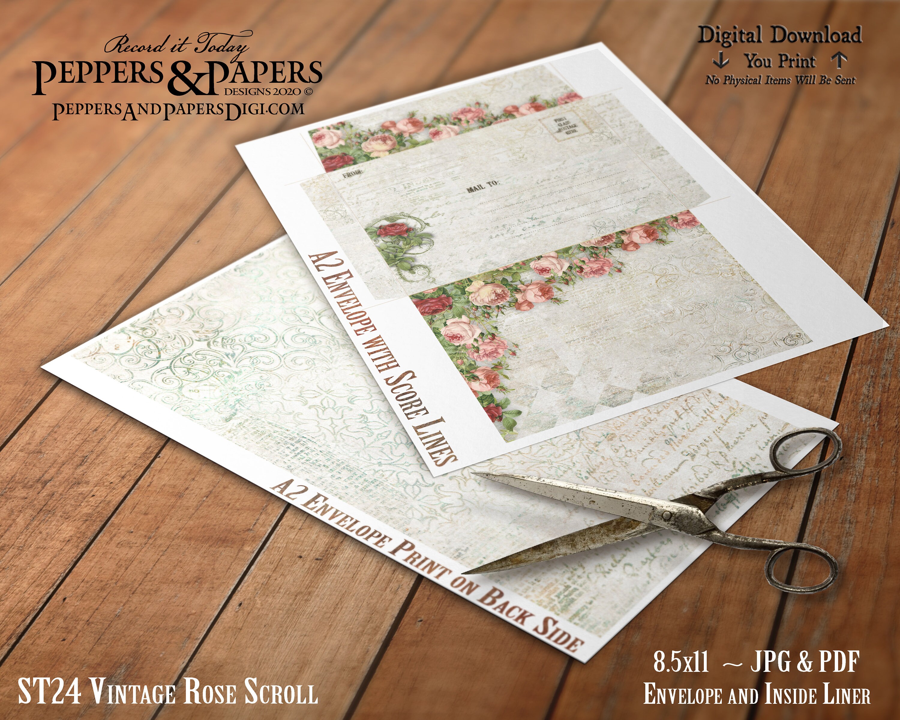 Printable Writing Paper, Printable Stationery Set, for Scrapbooking ...