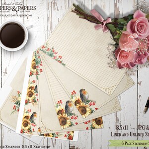 Gilded Splendor Writing Paper, Printable Stationery Set, for ...