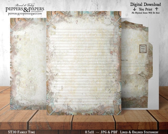 Printable Writing Paper Printable Stationery Set for - Etsy