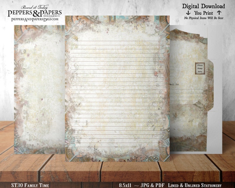 Printable Writing Paper Printable Stationery Set for - Etsy