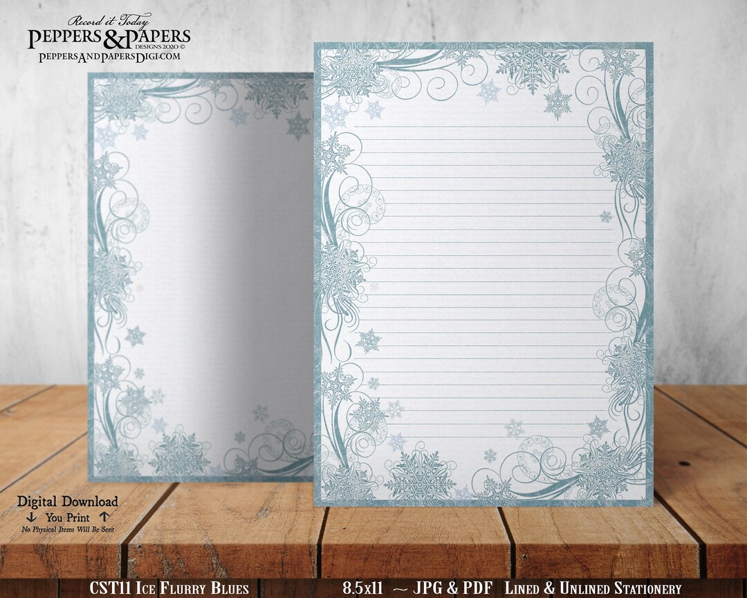 Christmas Writing Paper, Holiday Stationery Set, Scrapbooking ...