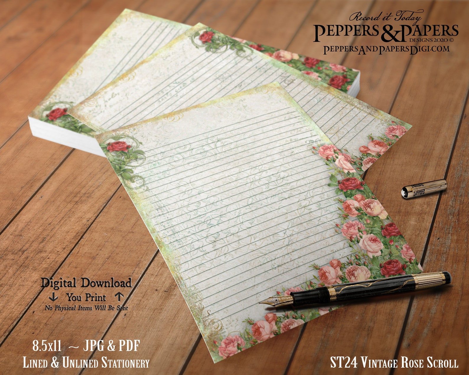 Printable Writing Paper Printable Stationery Set for | Etsy