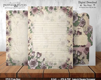 Printable Writing Paper Printable Stationery Set for | Etsy