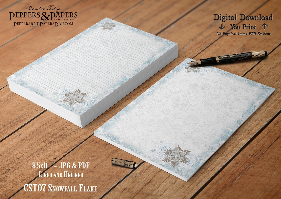 Printable Writing Paper Printable Stationery Set for | Etsy