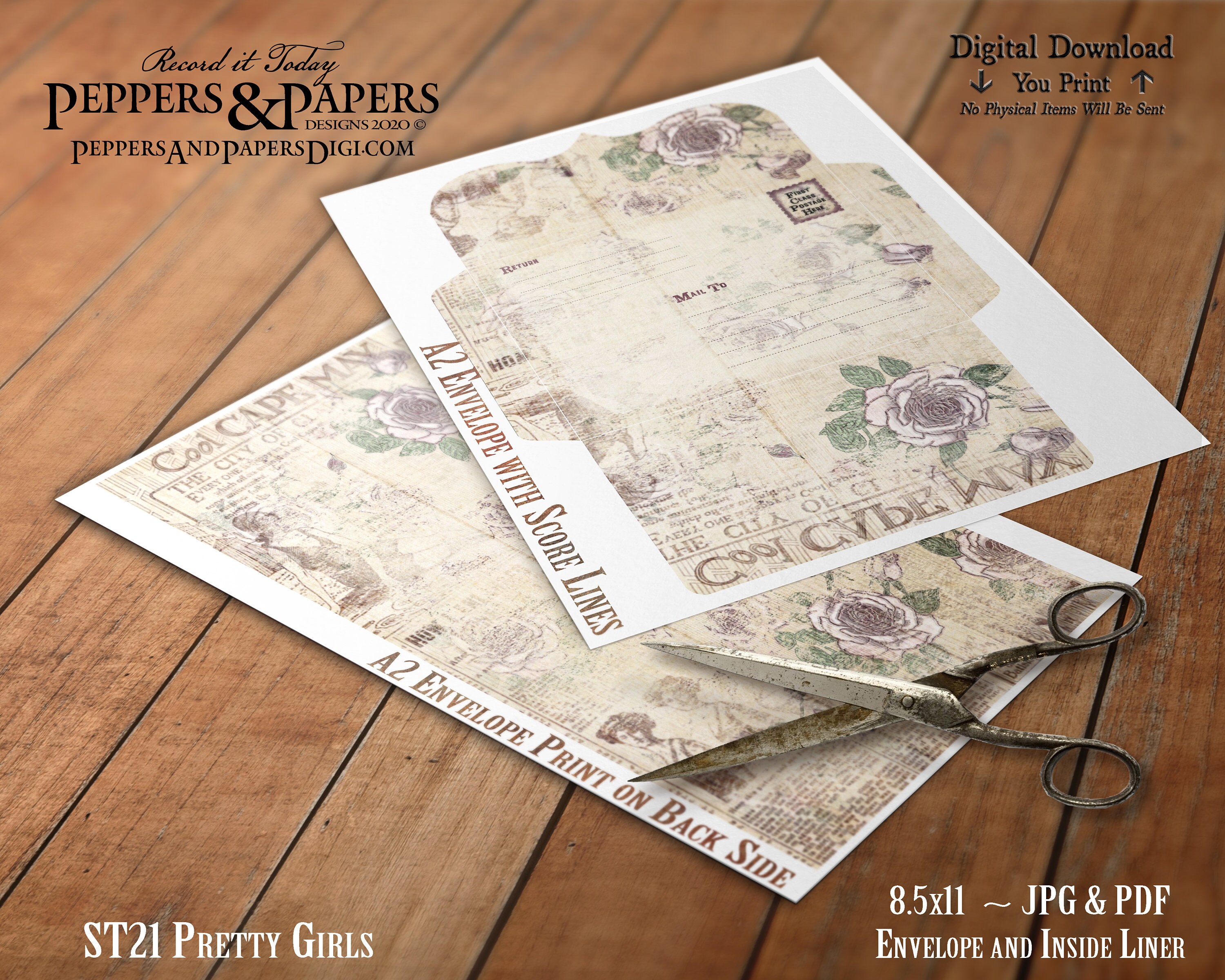 Printable Writing Paper, Printable Stationery Set, for Scrapbooking ...