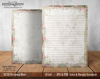 Printable Writing Paper Printable Stationery Set For | Etsy