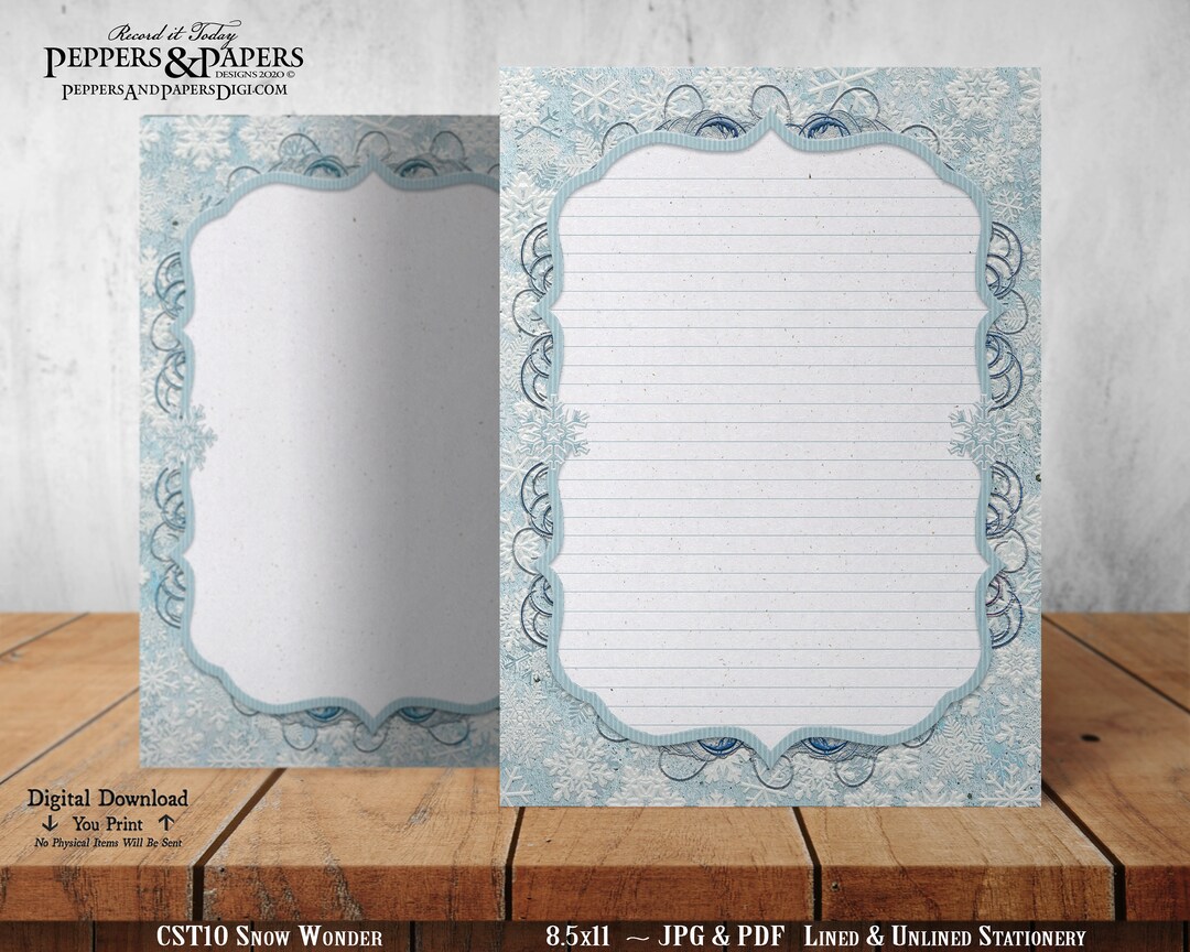 Christmas Writing Paper, Holiday Stationery Set, Scrapbooking ...