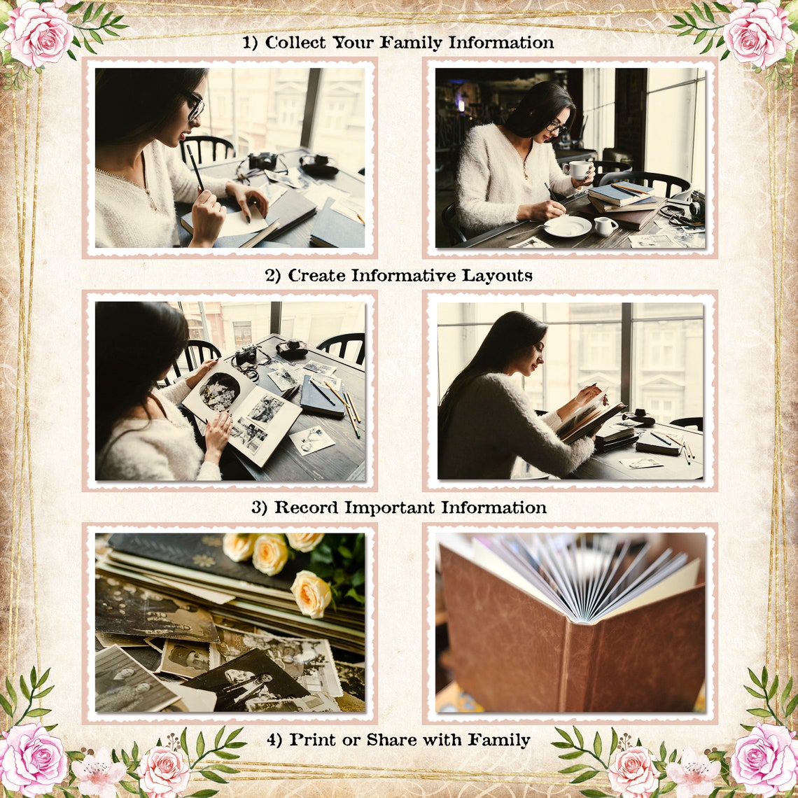 Family Tree Workbook Genealogy Forms Ancestry Record - Etsy