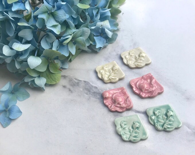 Ceramic Personalized Cursive Letter Charm Necklace - Etsy