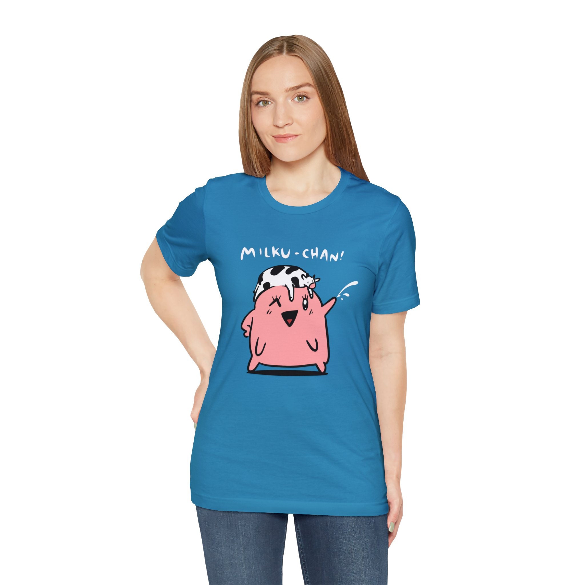 Milku-chan! Comfy Tee, Kawaii Shirt, Tee for Milk Lovers, Milktastic ...