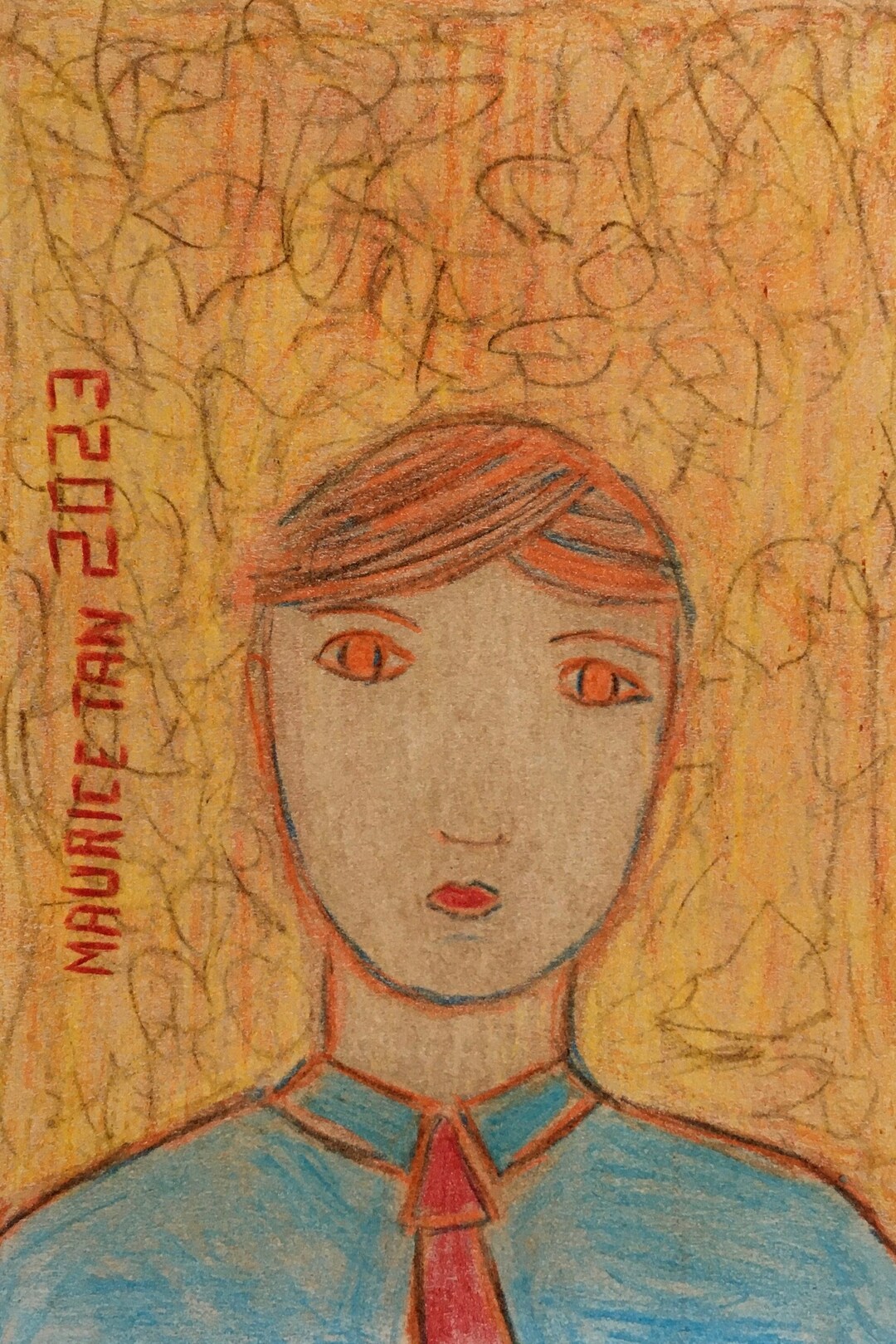 Small 4x6 Colored Pencil Drawing Original Outsider Art Brut - Etsy