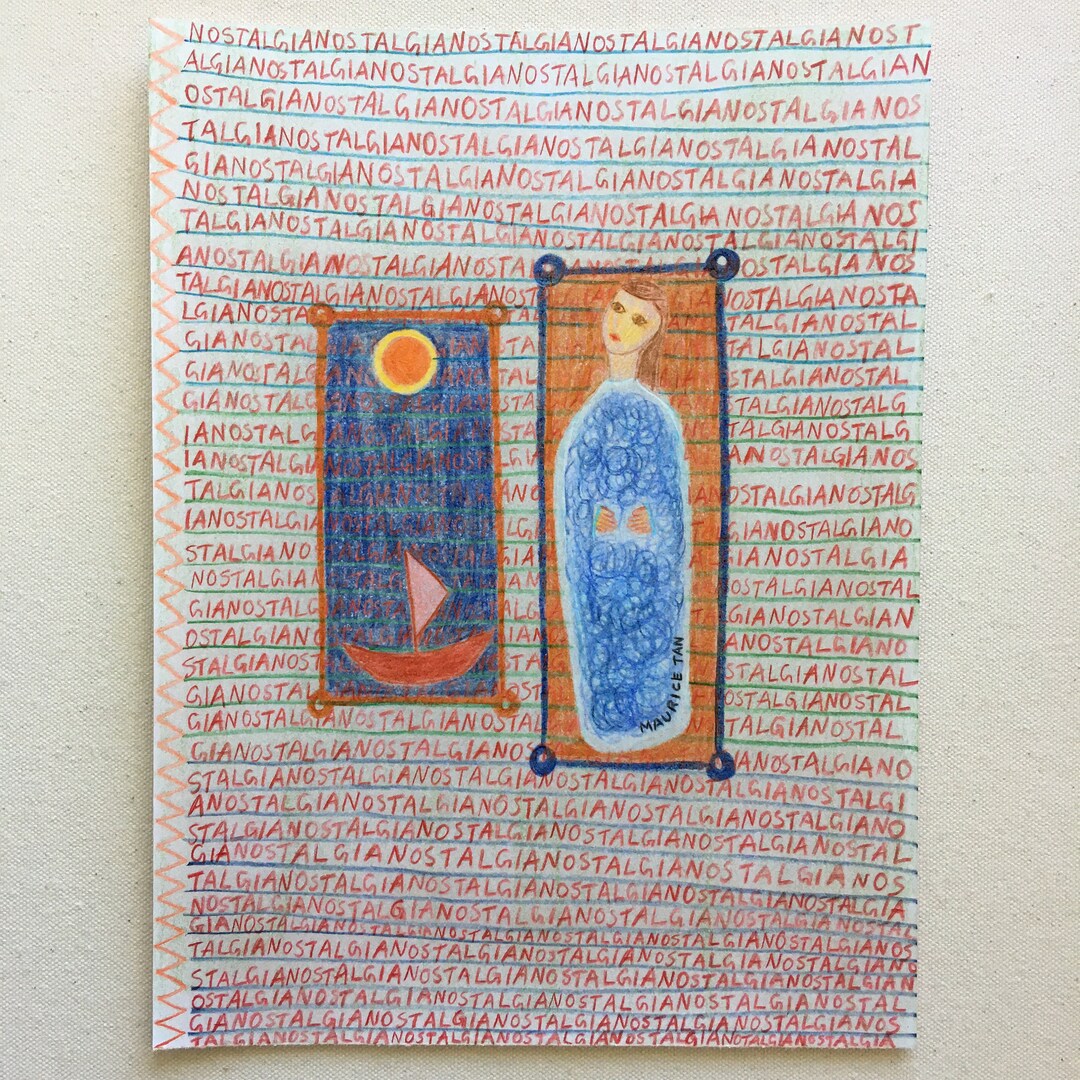 Outsider Art Nostalgia Nostalgic Drawing Art Brut Naive Art Original ...