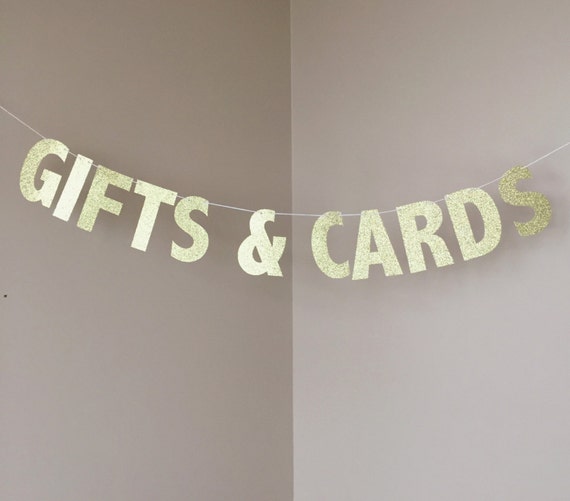 Gifts and Cards Gold Glitter Sign Wedding Sign Gifts Sign | Etsy