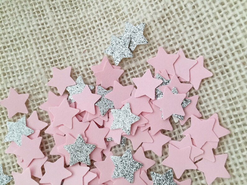 Twinkle Twinkle Little Star Blush Pink and Silver Glitter Star - Etsy