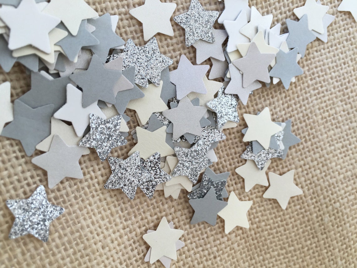 Twinkle Twinkle Little Star Silver Glitter Confetti,baby Shower ...