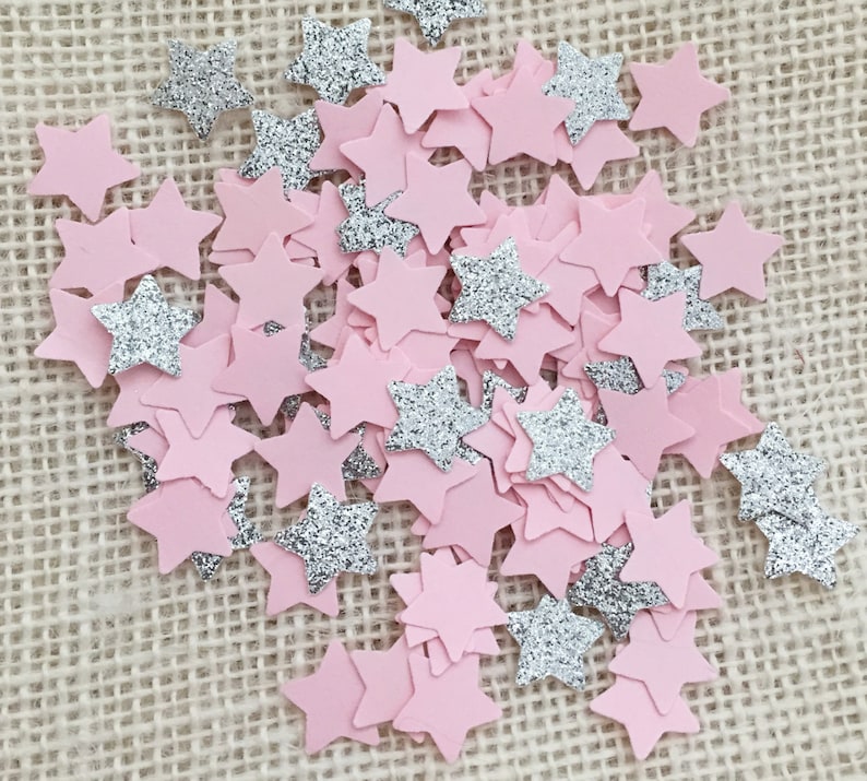 Twinkle Twinkle Little Star Blush Pink and Silver Glitter Star - Etsy