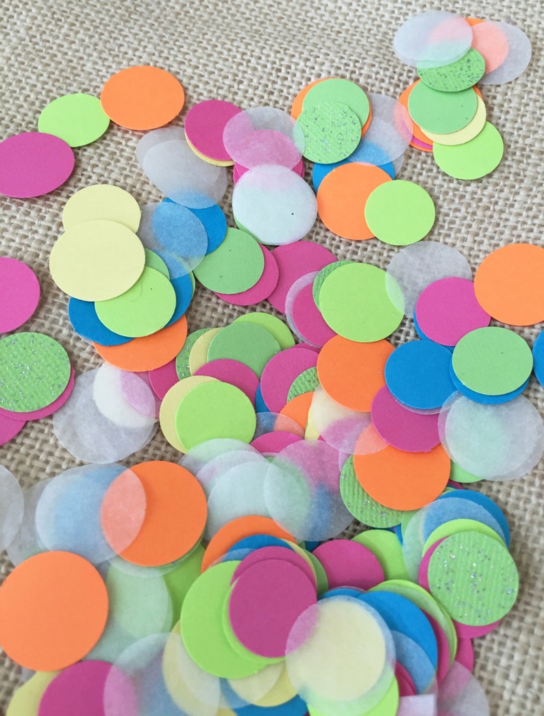 Party Confetti, Multicolor Circle Confetti, Birthday, Wedding, Table ...