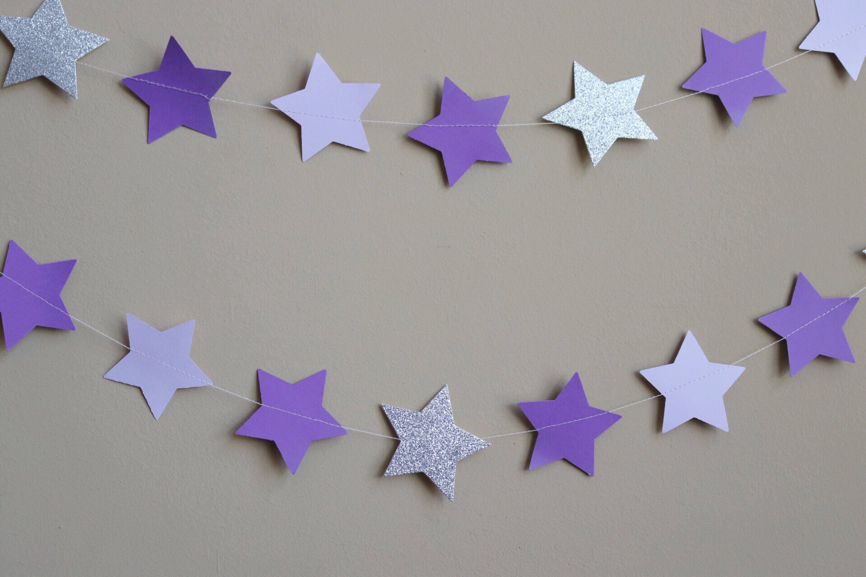 Lavender Purple Star Garland Birthday Decoration Purple - Etsy