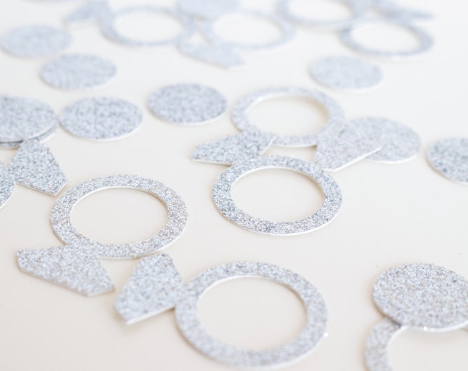 Silver Bridal Shower Decorations. Bachelorette Party Decorations. Ring ...