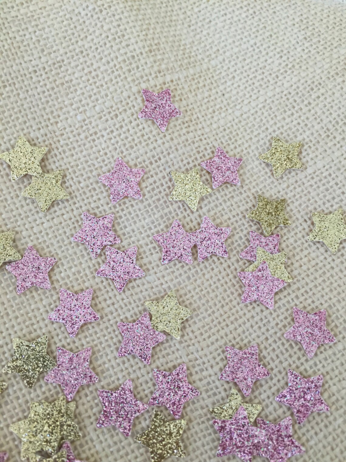 Twinkle Twinkle Little Star Pink Gold Glitter Star Confetti,first ...