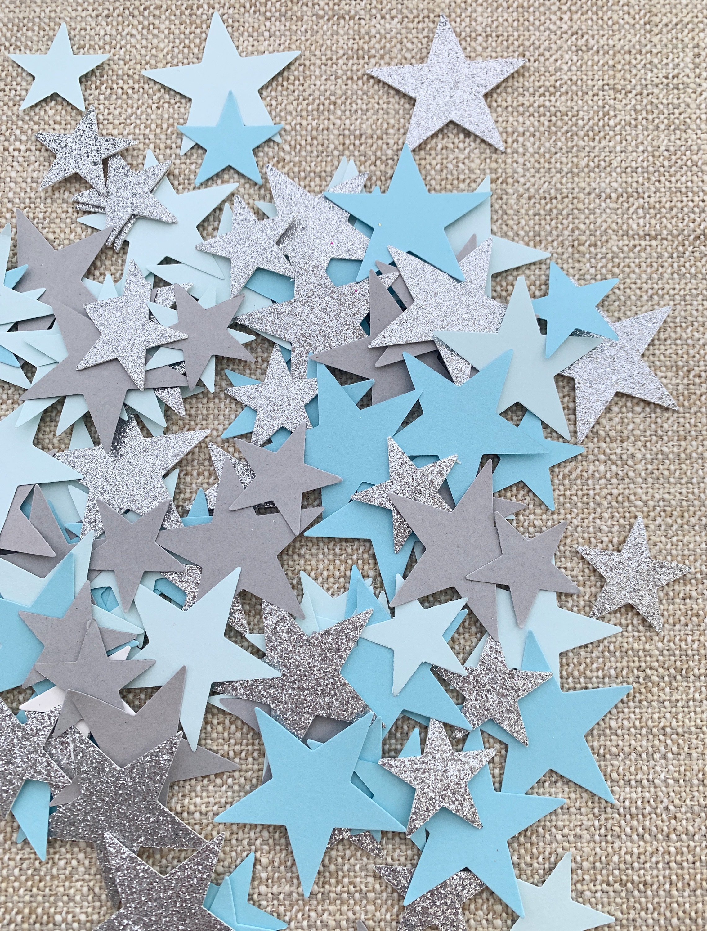 Twinkle Twinkle Little Star Blue Gray Silver Glitter - Etsy