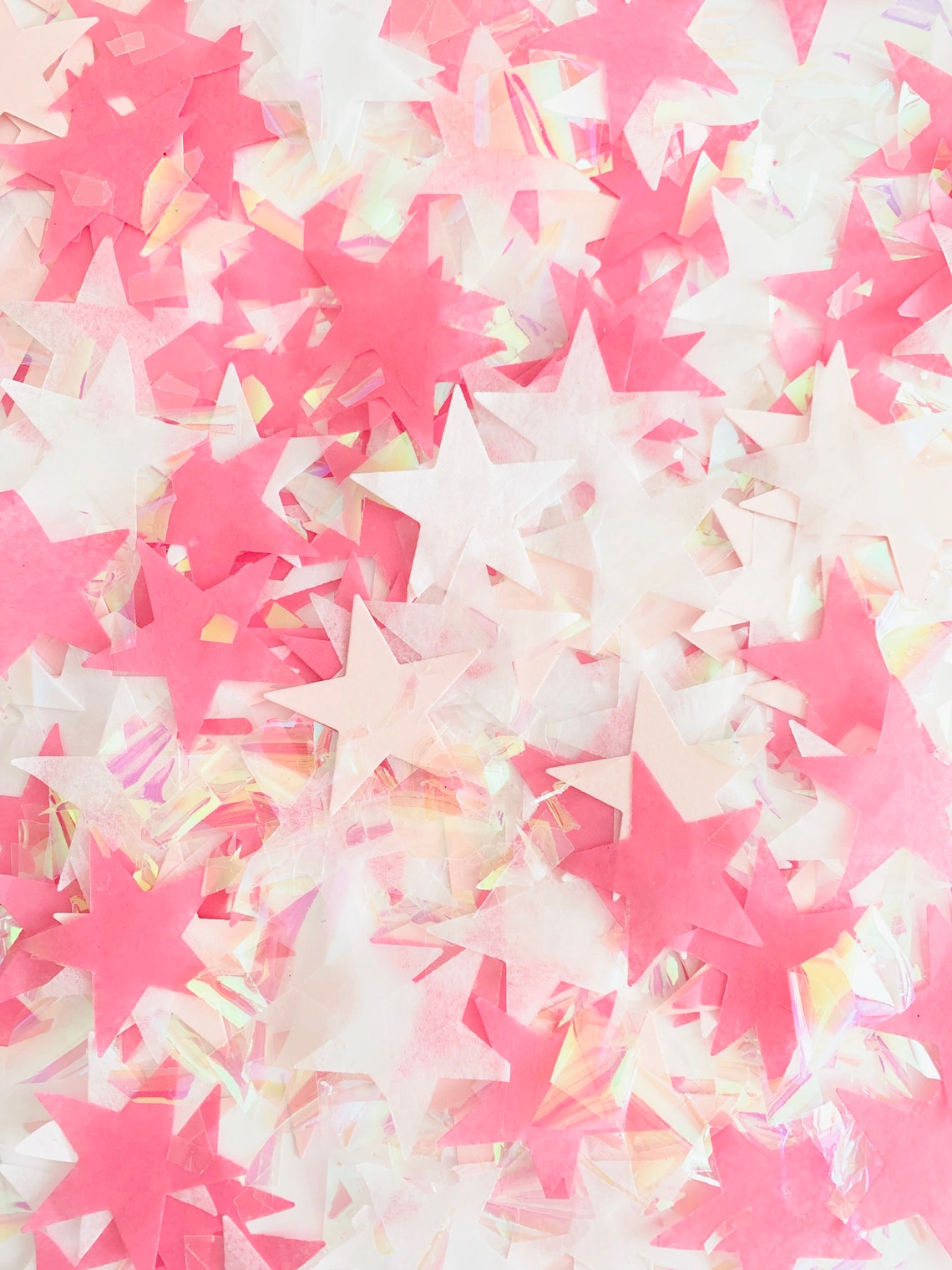 Pink Iridescent Star Confetti,twinkle Twinkle Little Star Party,girl ...