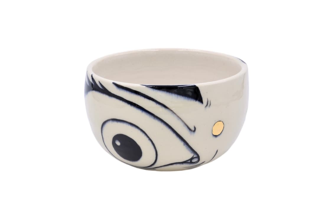 24k Gold Eyeball Ceramic Bowl Handpainted Ceramic Bowl - Etsy