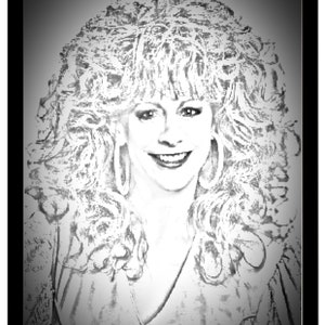 Reba Mcentire Sketch Printable, Reba Mcentire Drawing Printable ...