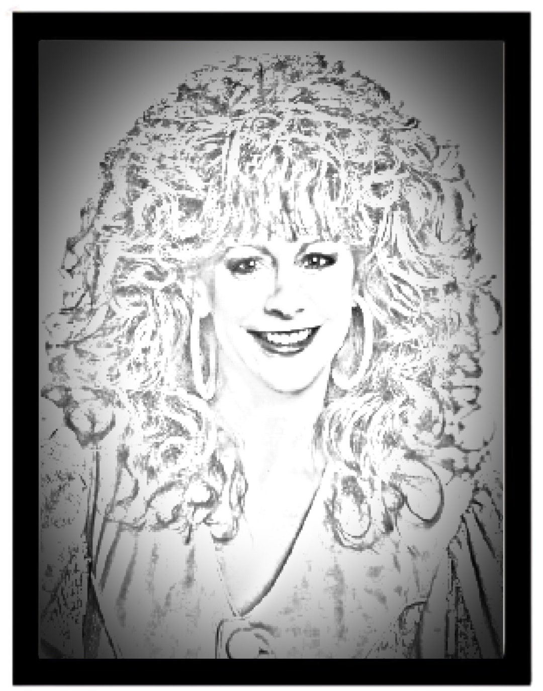 Reba Mcentire Sketch Printable, Reba Mcentire Drawing Printable ...