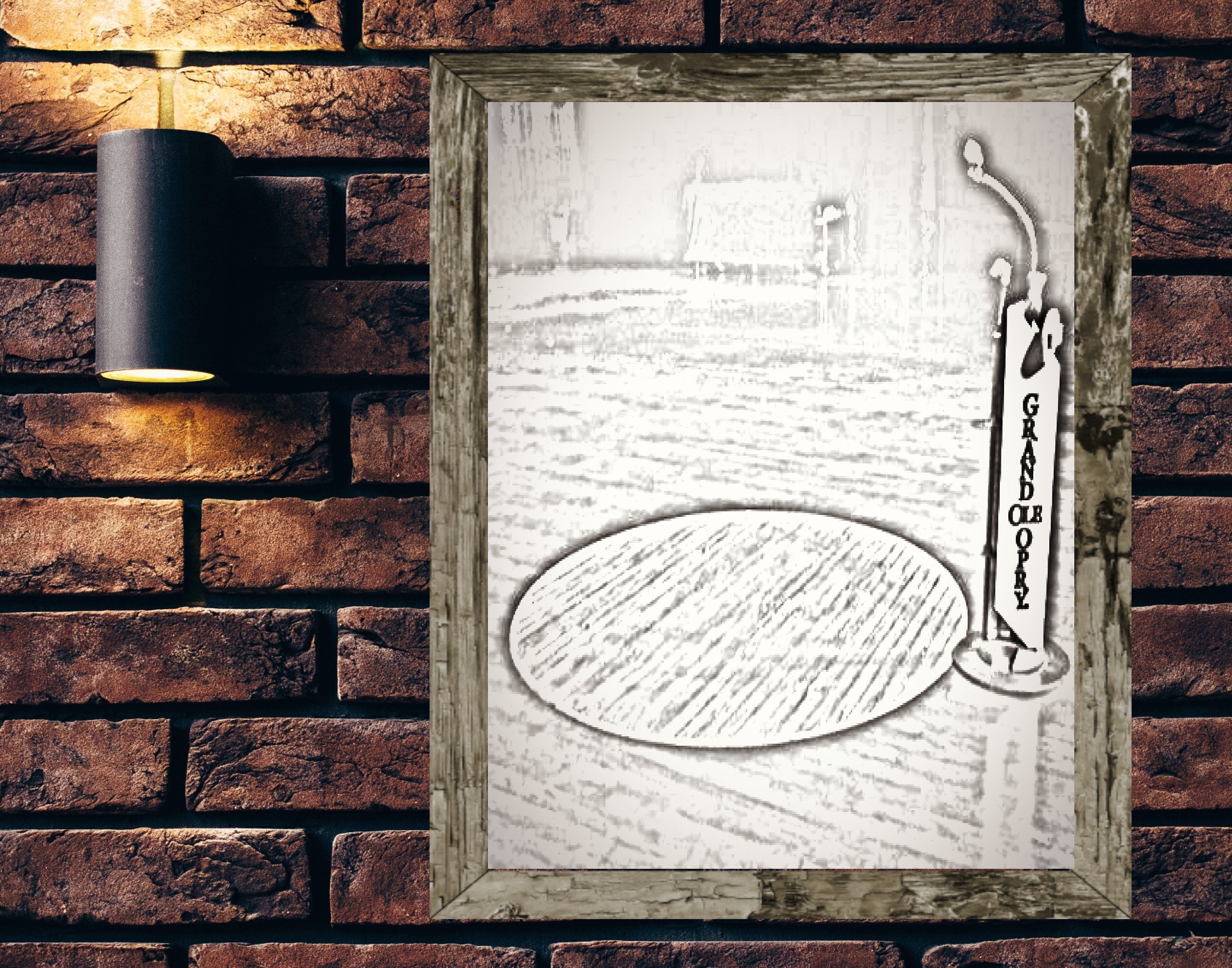 Grand Ole Opry Stage Sketch Drawing Printable, Grand Ole Opry Circle of ...