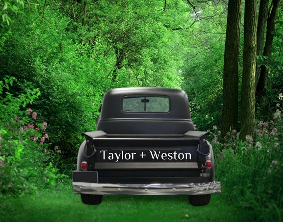 Personalized Truck Tailgate Printable Customized Couples - Etsy