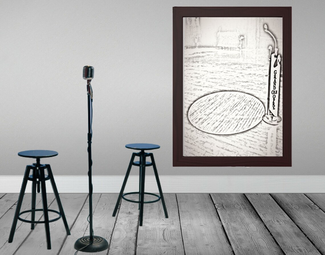 Grand Ole Opry Stage Sketch Drawing Printable, Grand Ole Opry Circle of ...
